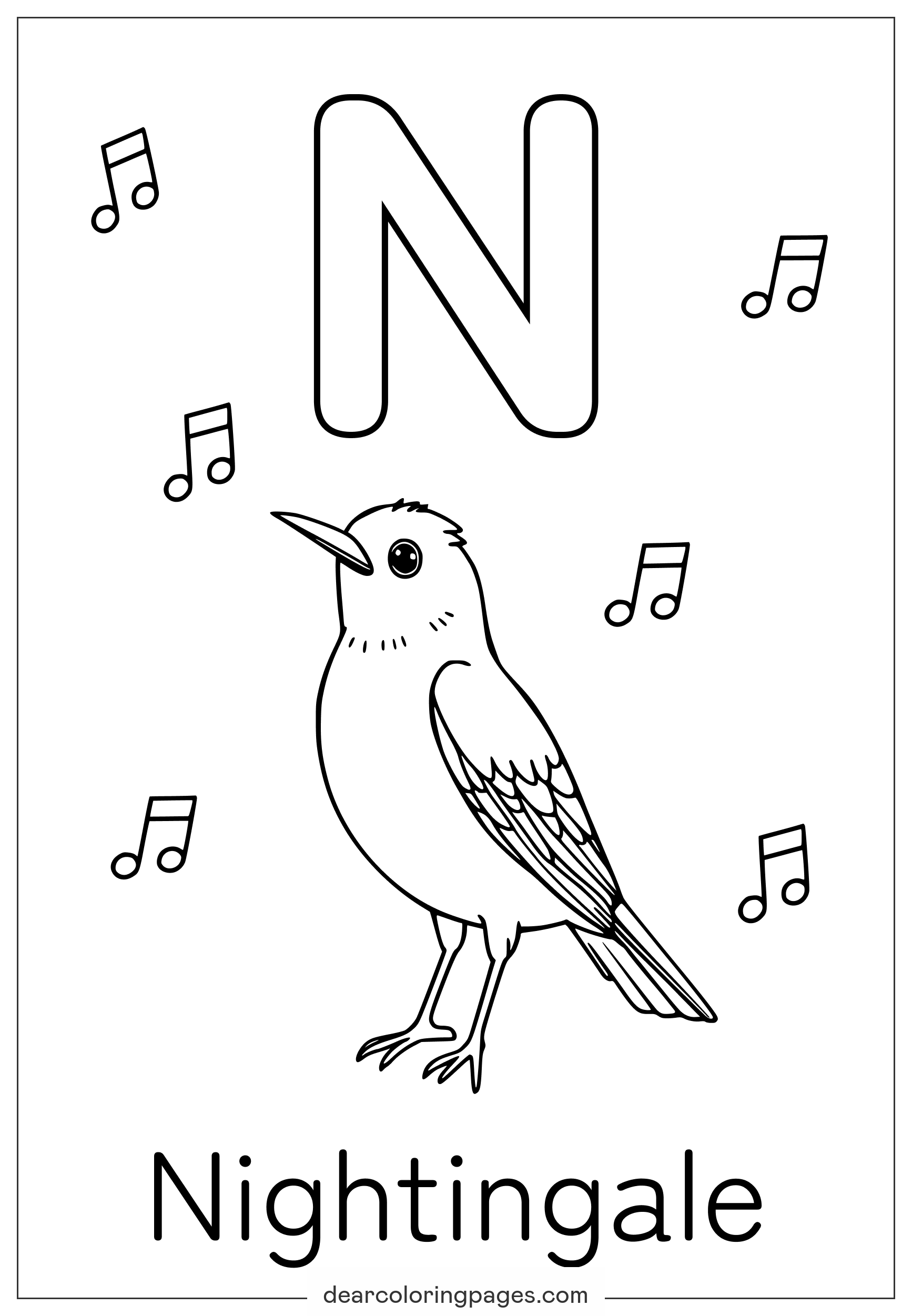Letter N Coloring Pages - 12 Free Printable Coloring Pages