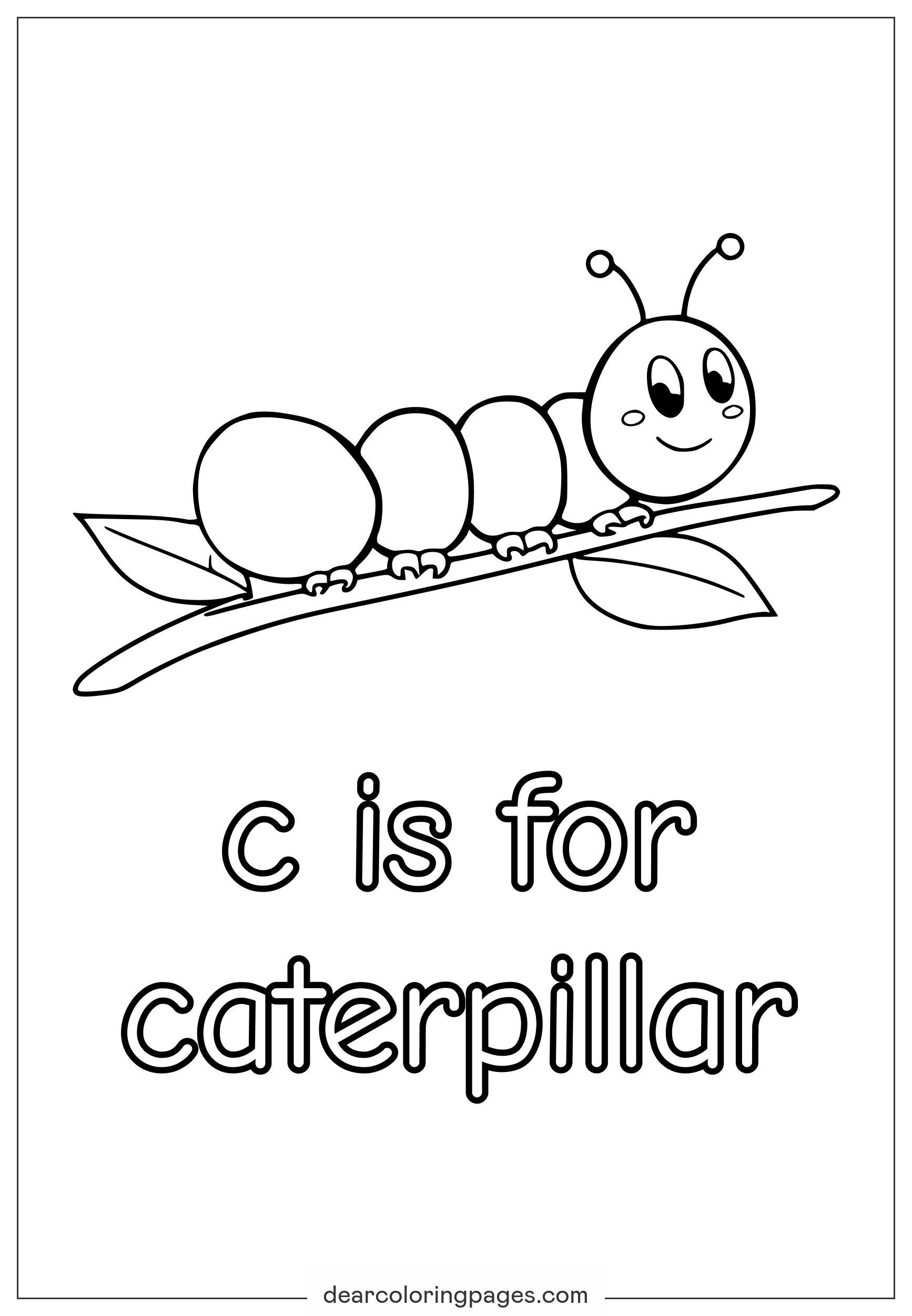 Dibujos para Colorear de Oruga - 6 Diseños Gratuitos