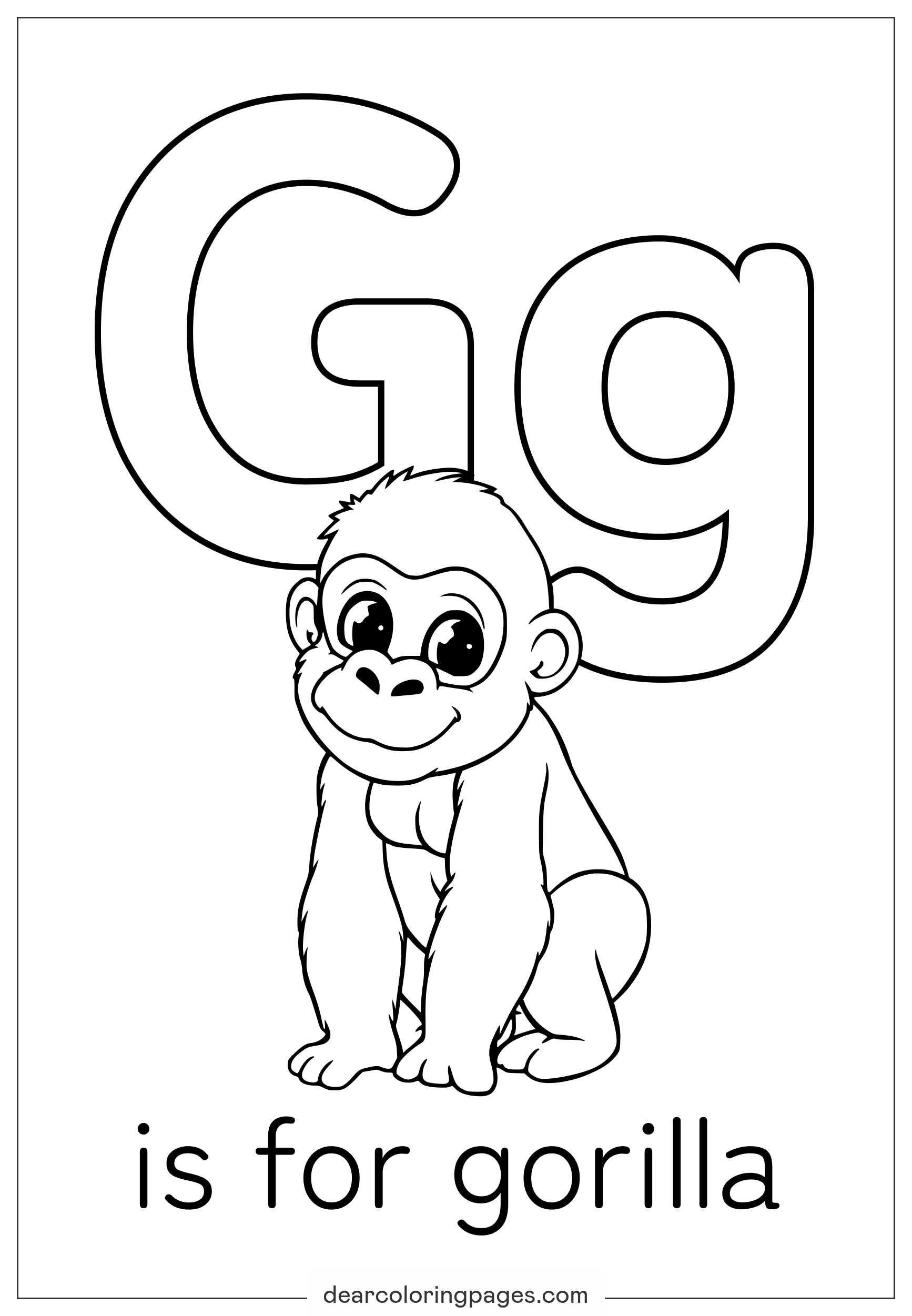 Dibujos para Colorear de Letra G - 13 Diseños Gratuitos