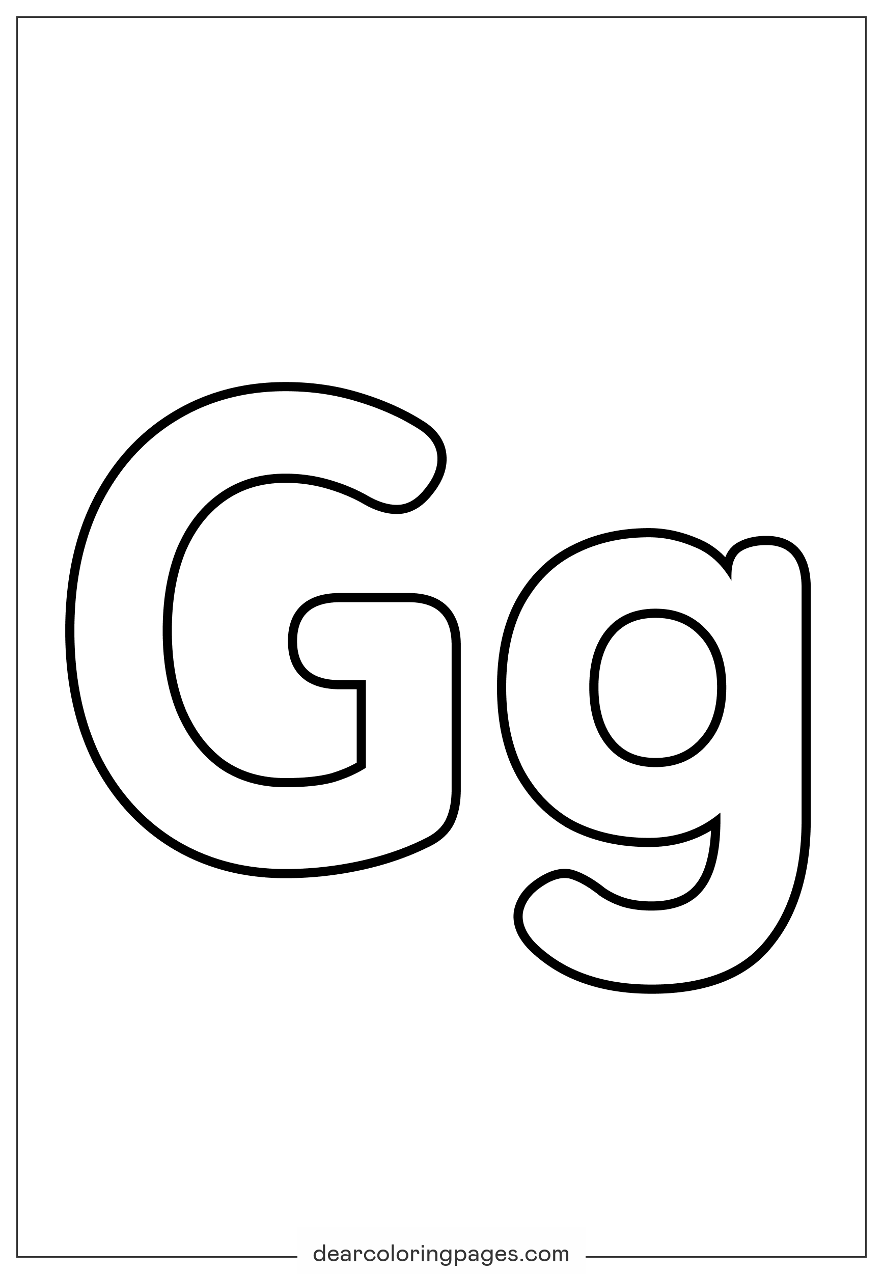 Dibujos para Colorear de Letra G - 13 Diseños Gratuitos