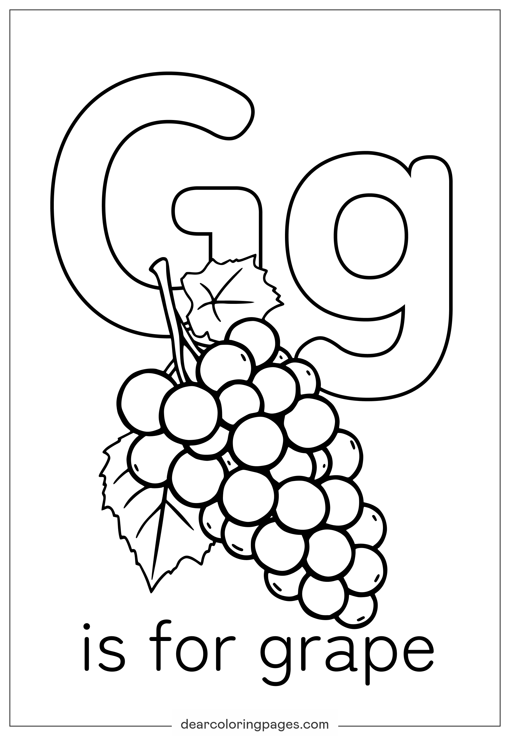 Letter G Coloring Pages - 13 Free Printable Coloring Pages
