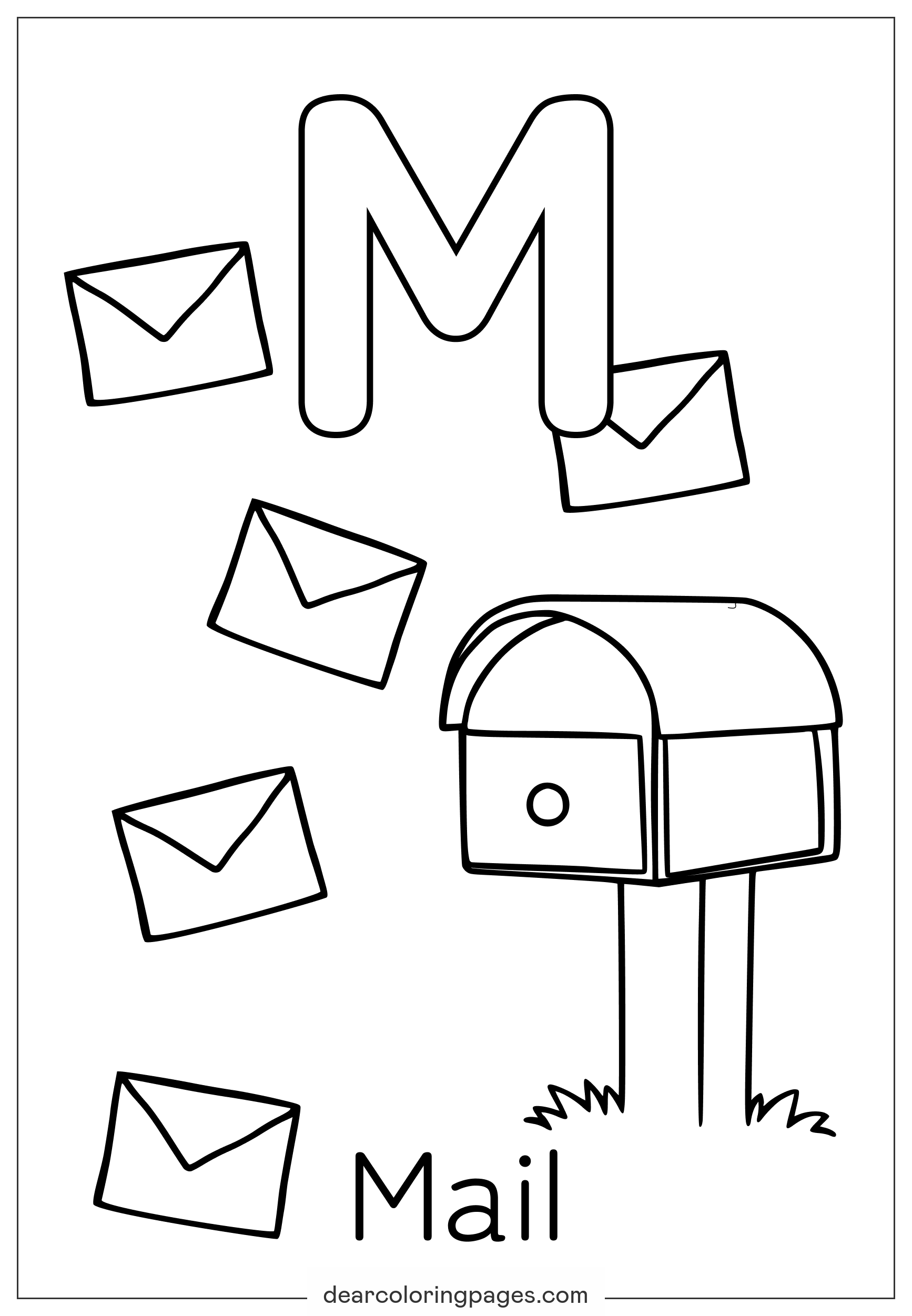 Disegni da Colorare di Lettera M - 12 Design Gratuiti