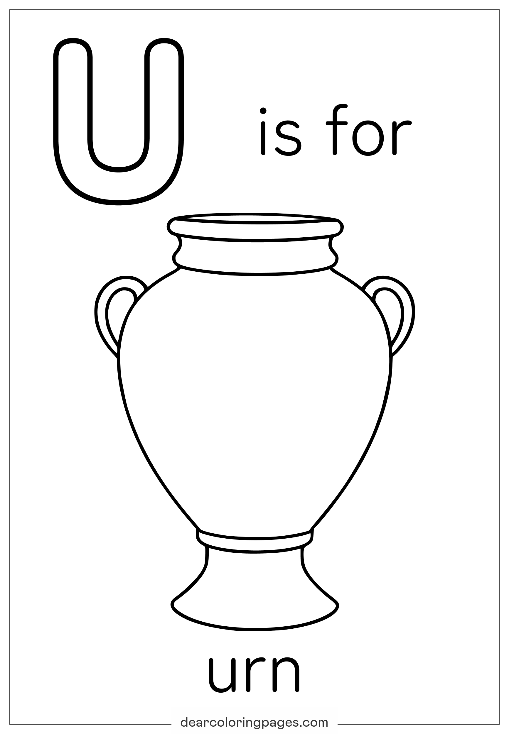 Letter U Coloring Pages - 12 Free Printable Coloring Pages
