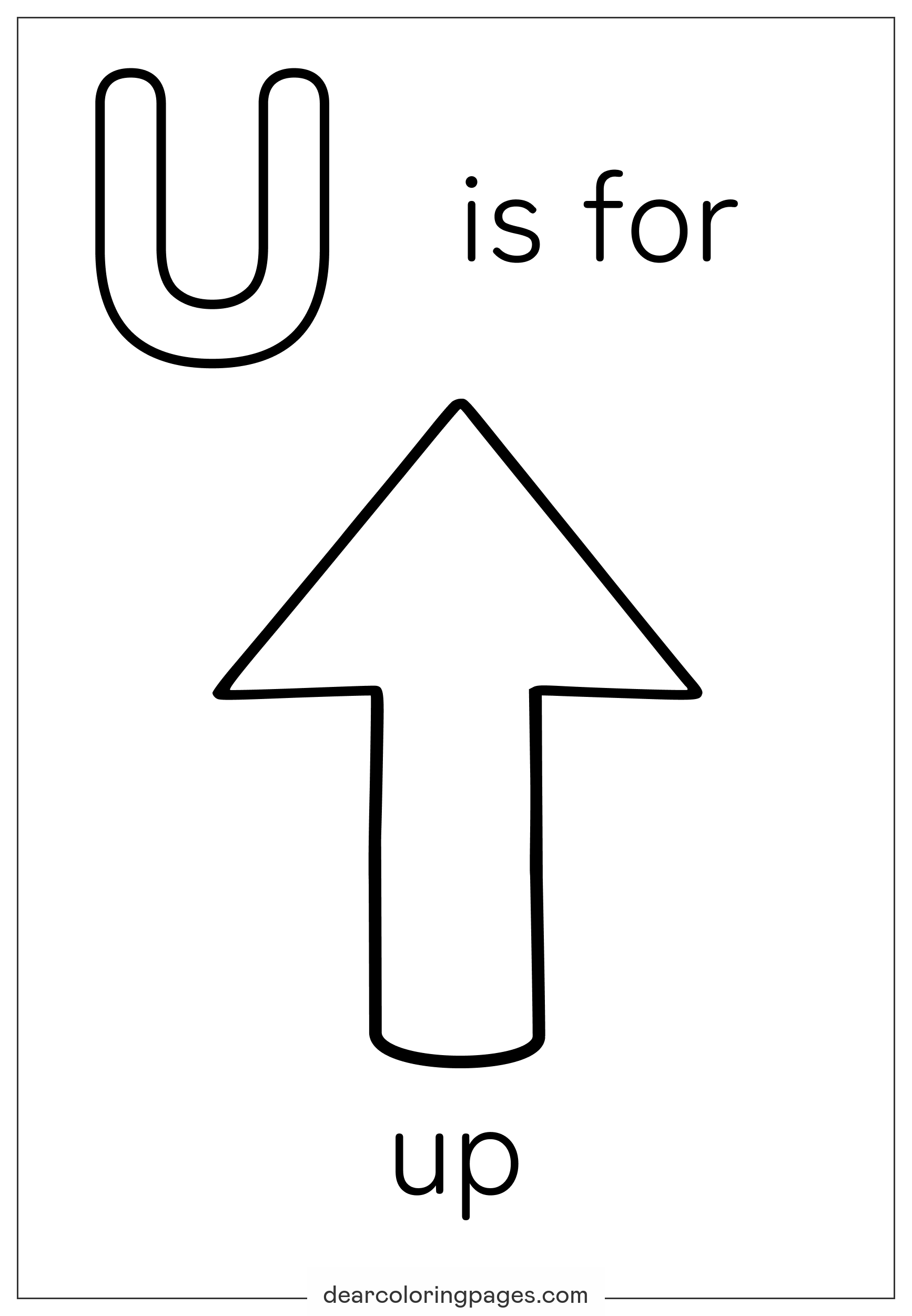 Disegni da Colorare di Lettera U - 12 Design Gratuiti