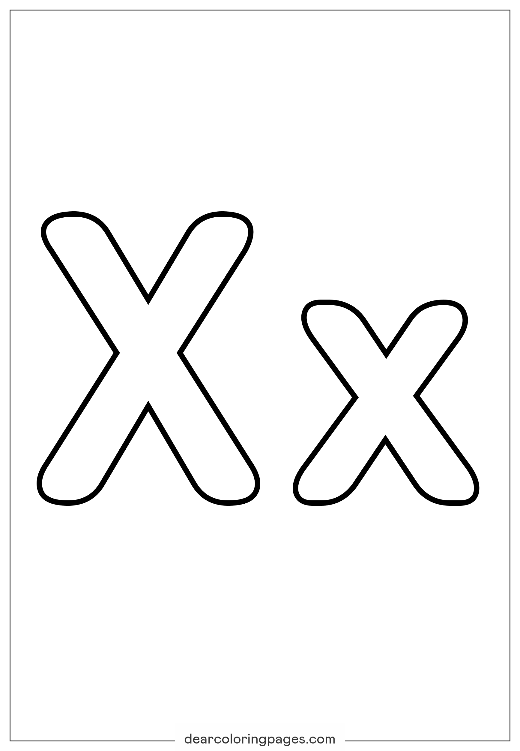 Dibujos para Colorear de Letra X - 12 Diseños Gratuitos