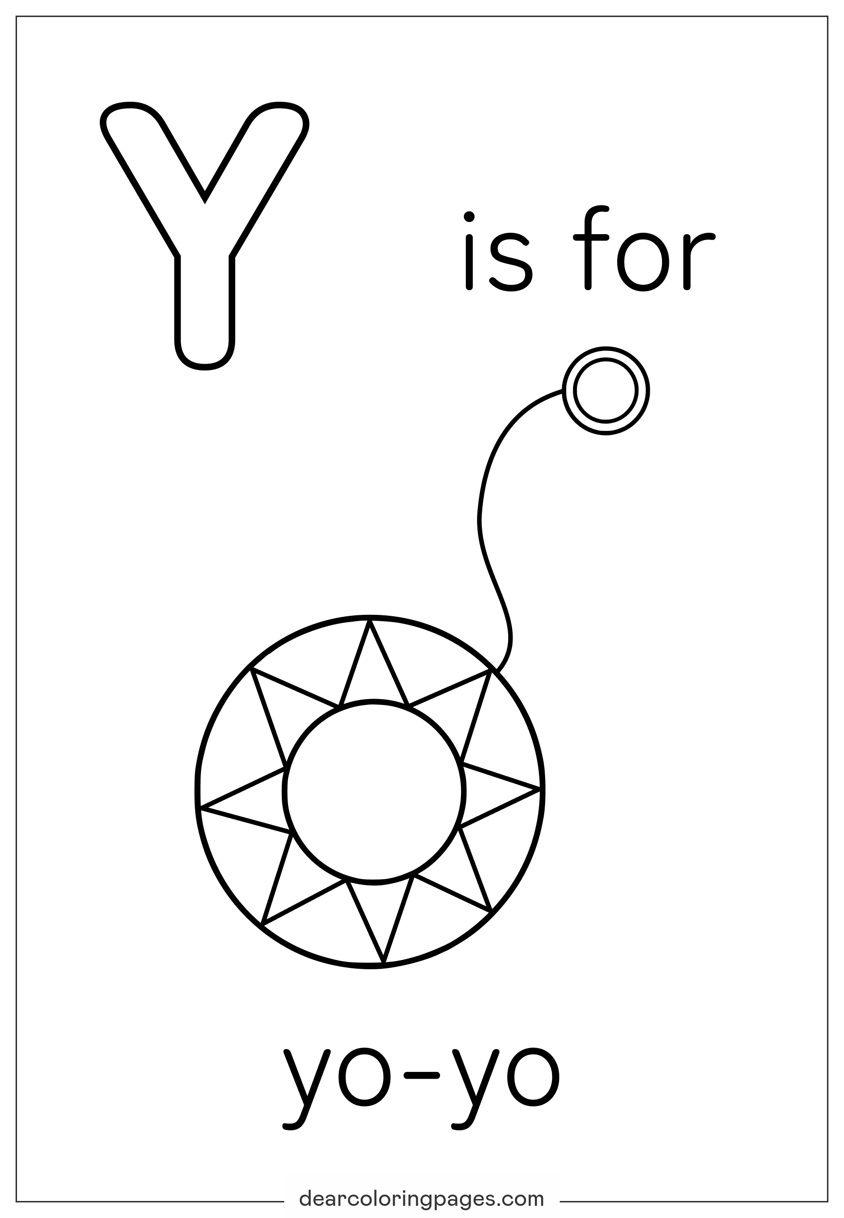 Dibujos para Colorear de Letra Y - 13 Diseños Gratuitos