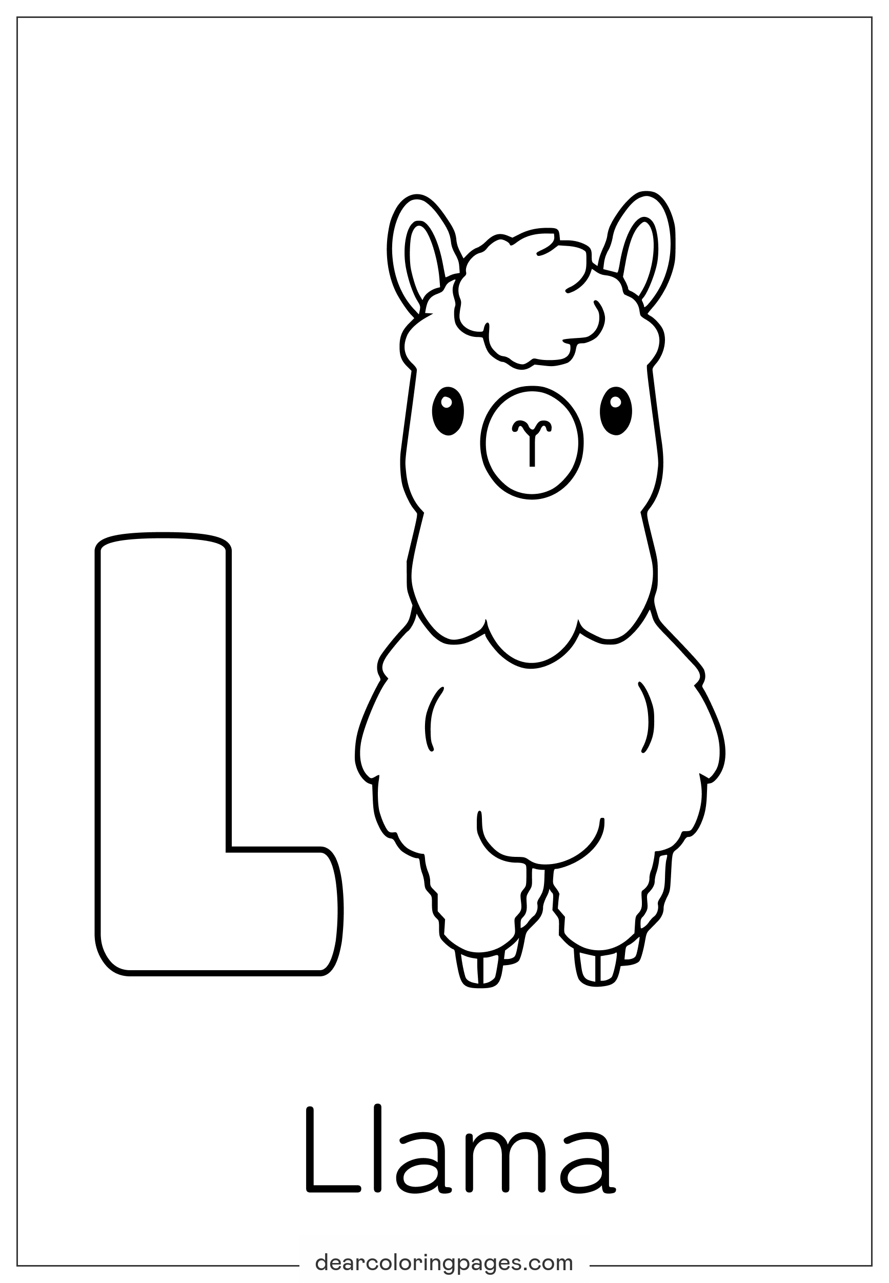 Dibujos para Colorear de Llama - 15 Diseños Gratuitos