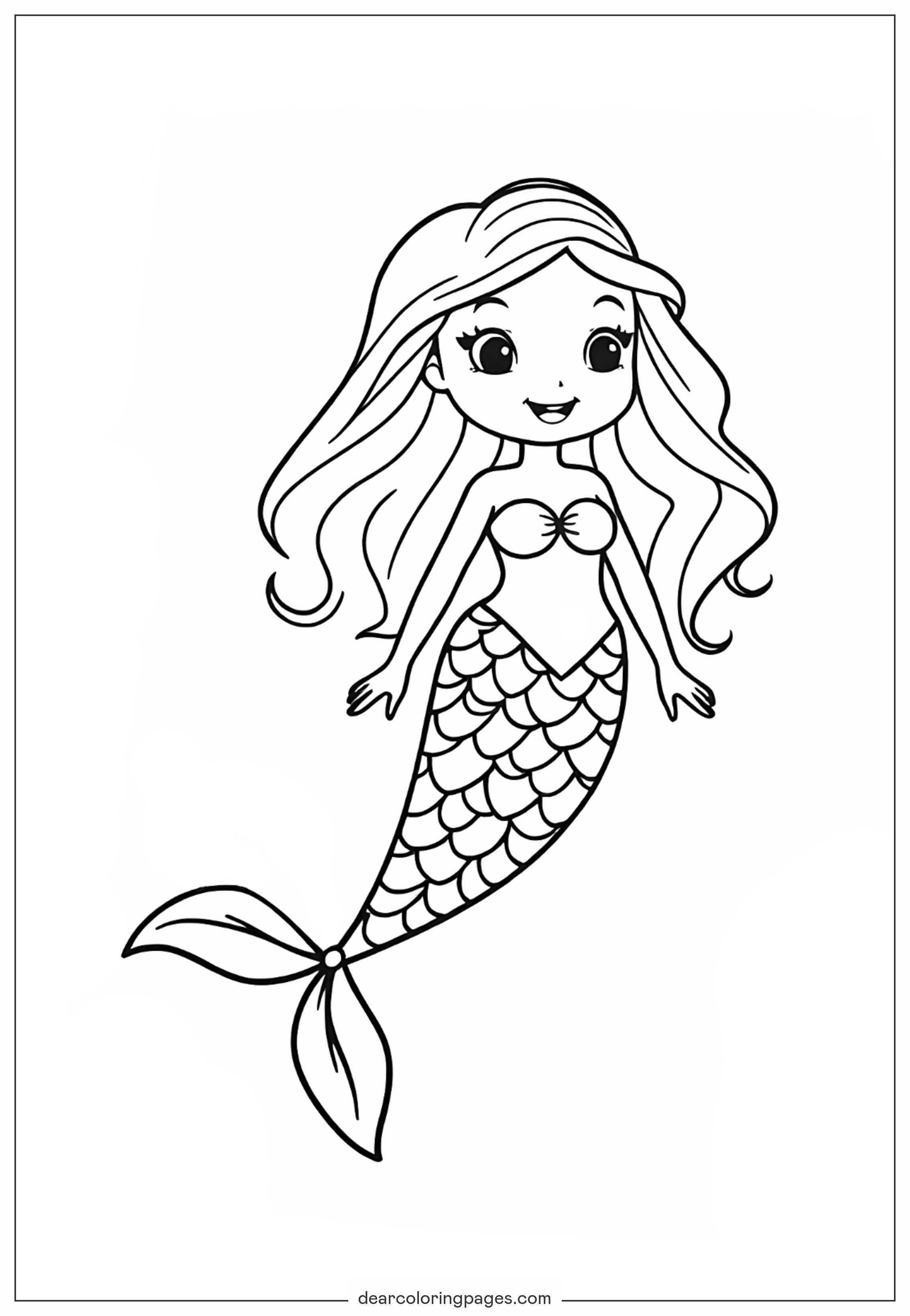 Disegni da Colorare di Sirena - 36 Design Gratuiti