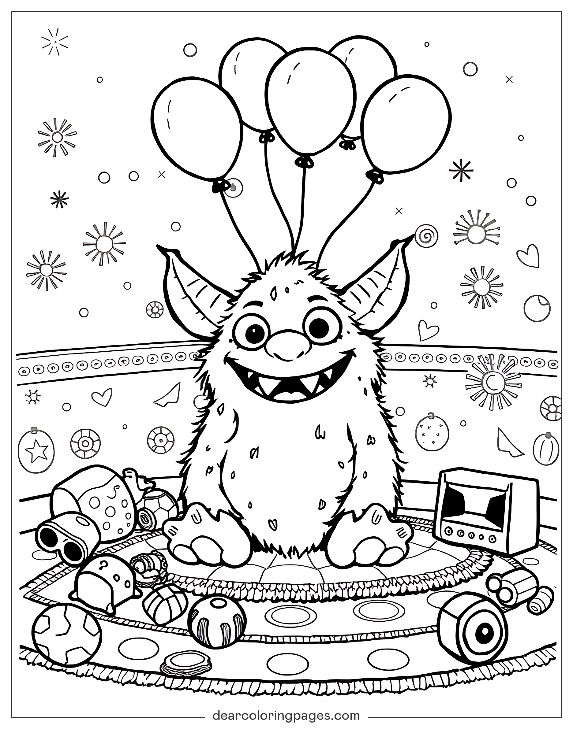 Coloriage Mostro Ungeheuer Colorare Tegninger Disegno Pintar Monstruo