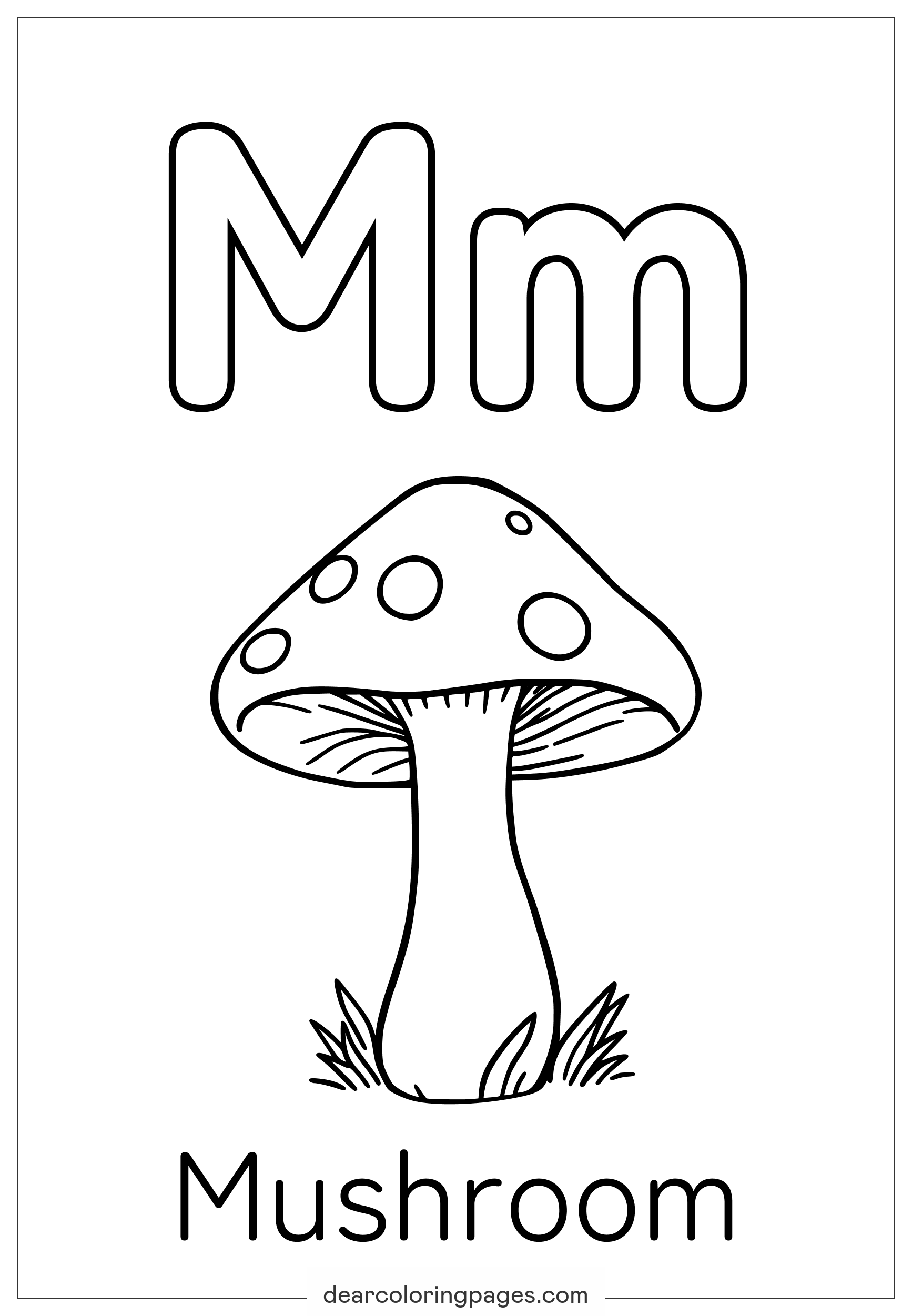 Desenhos para Colorir de Letra M - Designs Gratuitos para Imprimir